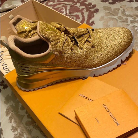 Louis Vuitton | Shoes | Louis Vuitton Vnr Trainer Gold | Poshmark